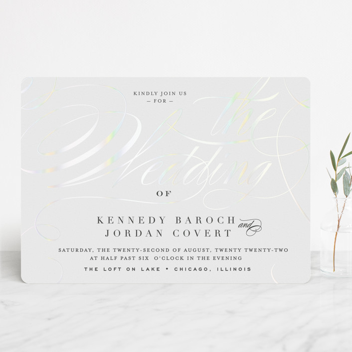 Filigree Gloss-Press™ Wedding Invitation by Carrie ONeal | Minted