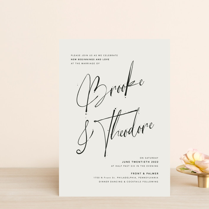 Signature Style Petite Wedding Invitations by Design Lotus | Minted