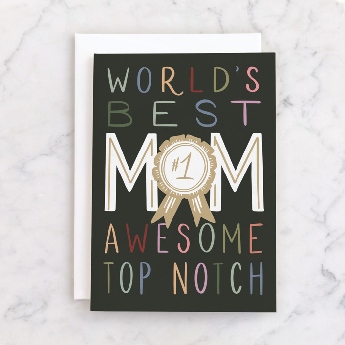 #1 Mom ribbon Individual Mother's Day Greeting Cards by Alethea and ...