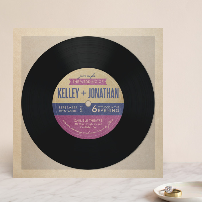 Wedding Vinyl Wedding Invitations by Dawn Jasper | Minted