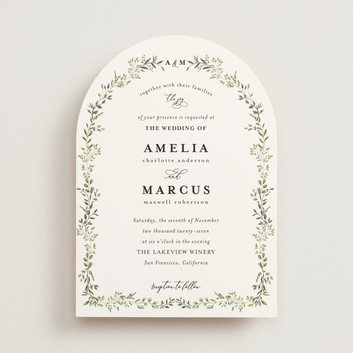 Monogramed Arch Wedding Invitations by Susan Moyal | Minted