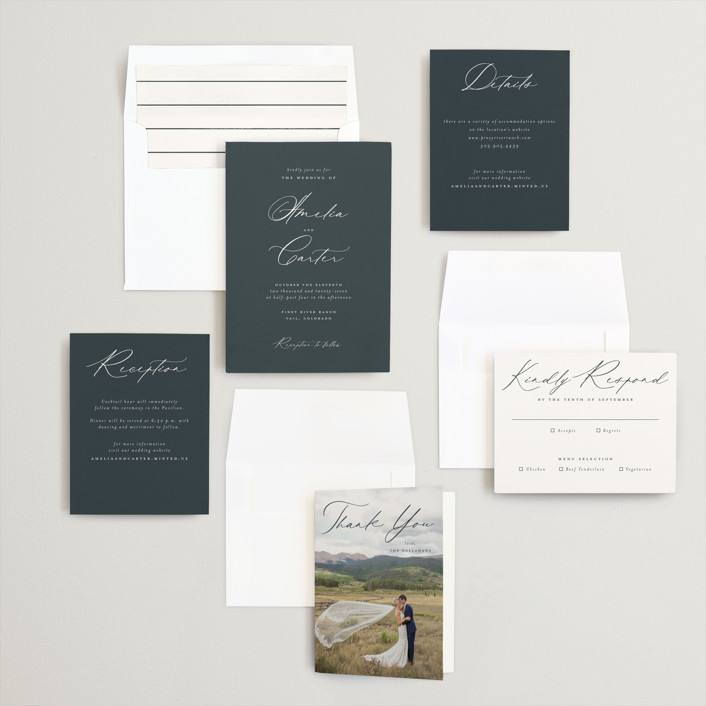 Modern Vintage Wedding Invitation