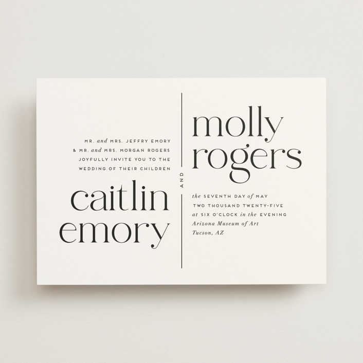Split Line Wedding Invitations by Amy Payne | Minted