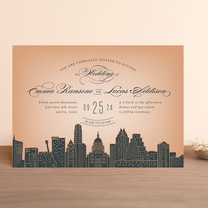 Big City - Austin Wedding Invitations by Hooray Creative | Minted