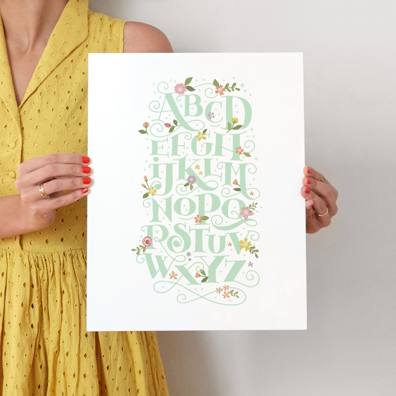 Blooming letters Wall Art Prints by Jennifer Wick | Minted