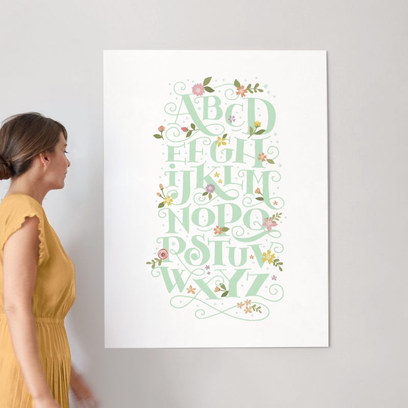 Blooming letters Wall Art Prints by Jennifer Wick | Minted