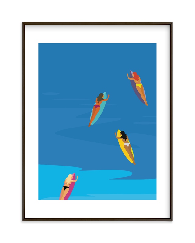 Learning to Surf Wall Art Prints by Lauren Hampton | Minted