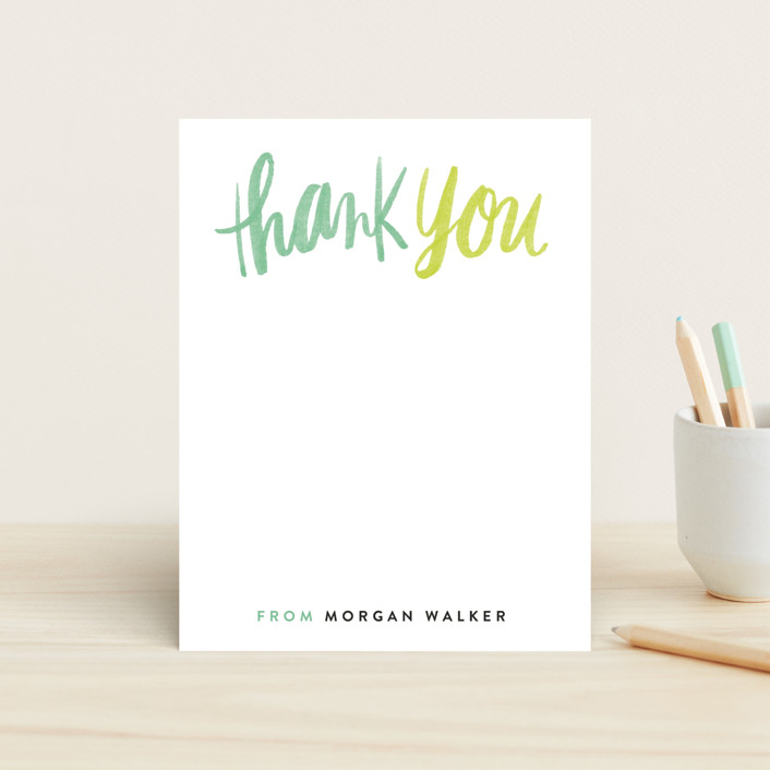 Thank You Script Children's Stationery by Alethea and Ruth | Minted