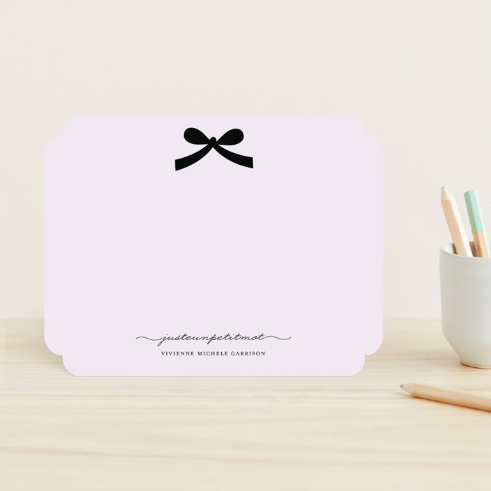 Paris + Vintage Ribbon Children's Stationery by Emily Ranneby | Minted