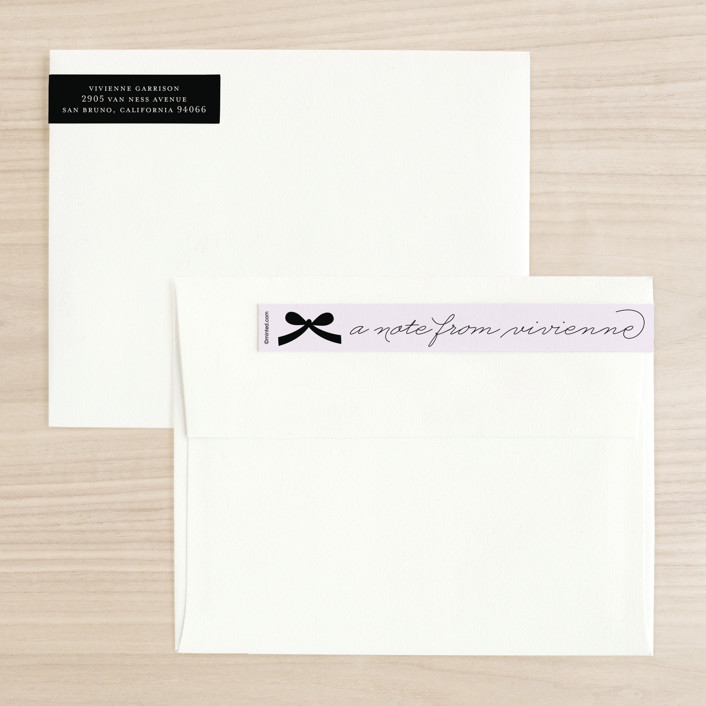 Paris + Vintage Ribbon Children's Stationery by Emily Ranneby | Minted