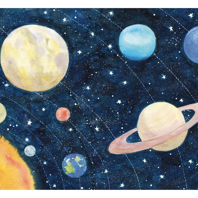 Solar System Paintings Our Solar System 3D Artwork Wall Art Print On