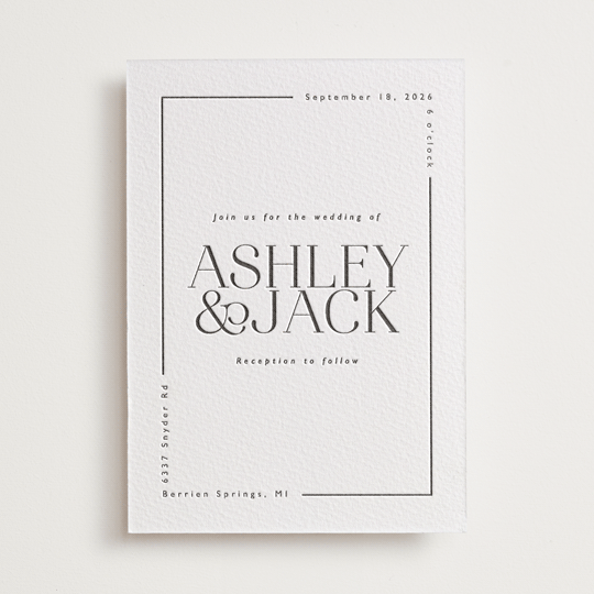 Wrapped in Love Letterpress Wedding Invitations by Caitlin Considine ...