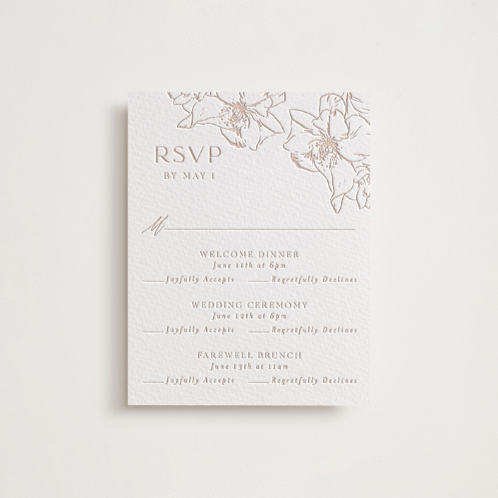Autumn Magnolia Letterpress Multi-Event RSVP Cards by Nicoletta Savod ...