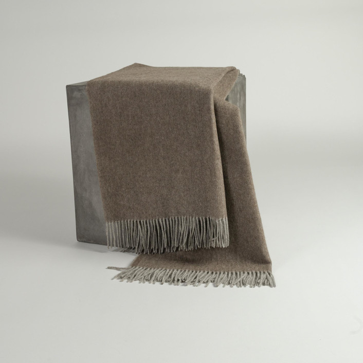 Cappuccino Herringbone Throw Blankets and Throws by Betina and Bill ...