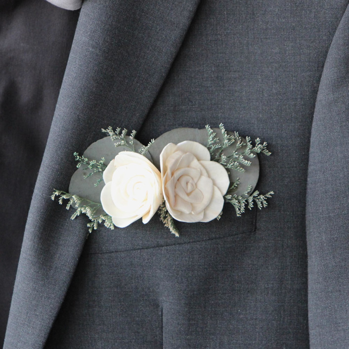 Maria Rose Boutonniere Pocket Boutonniere Customizable Bouquets By
