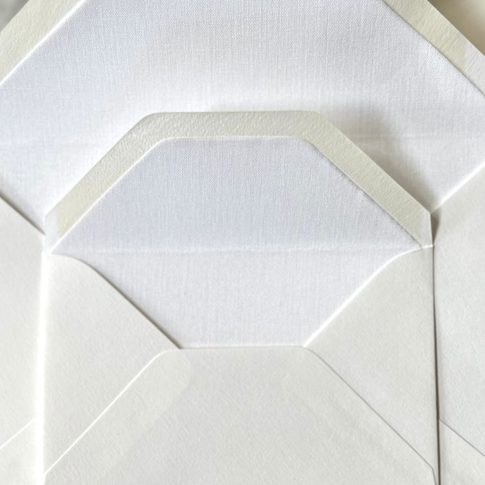 White Linen Envelope Liners Reply With Envelopes | Set of 50 Envelope ...