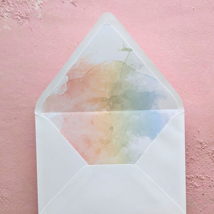 Pastel Abstract Watercolor Envelope Liners (set of 10) Envelope Liners by Karen Martinez | Minted
