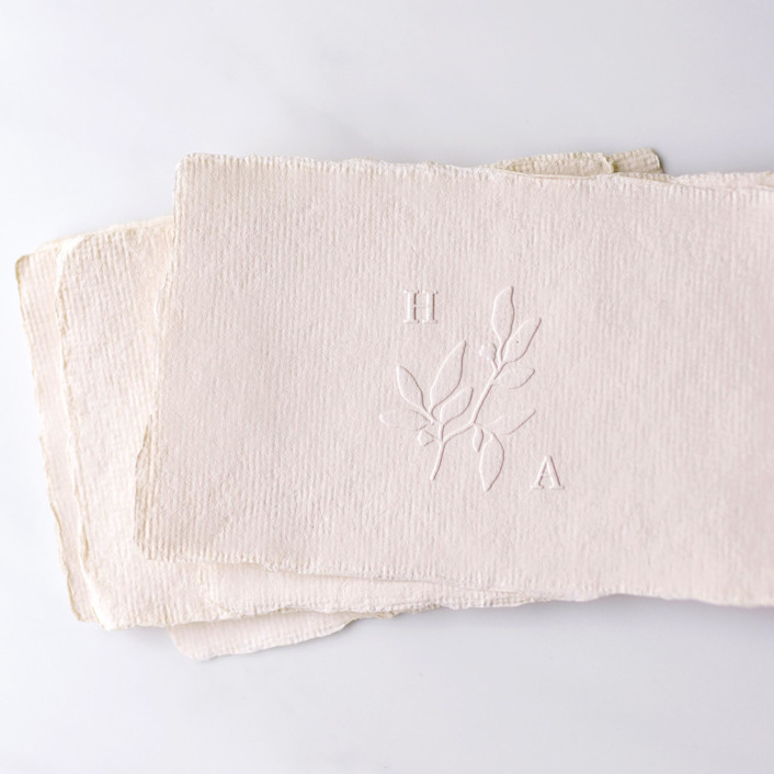 Custom Monogram Embosser No. 3 Envelope Liners by Cedar and Grey | Minted