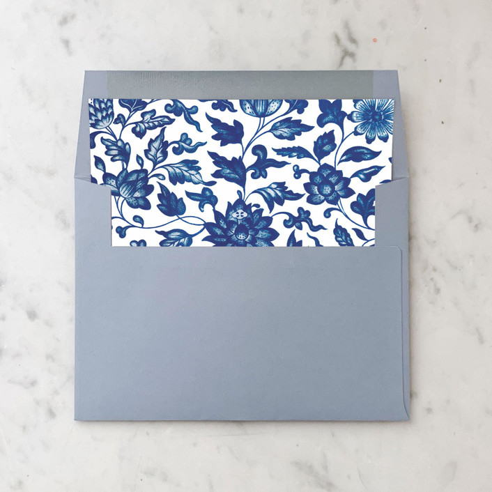 A7 Envelope Liners Blue China Pattern Square Flap (set of 10) Envelope ...