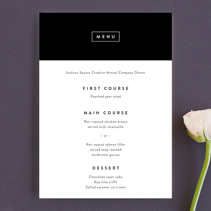 The Standard Menu Cards by Stacey Meacham | Minted