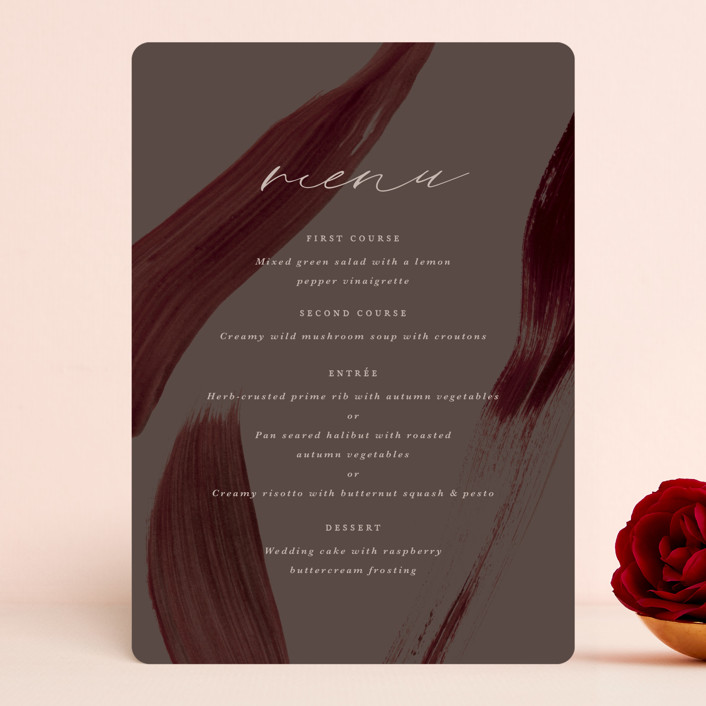 Garnet Menus by Olivia Kanaley Inman | Minted