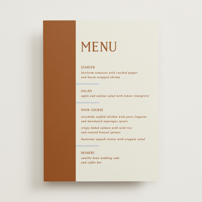 Stripes Menu Cards by Kelly Ambrose | Minted