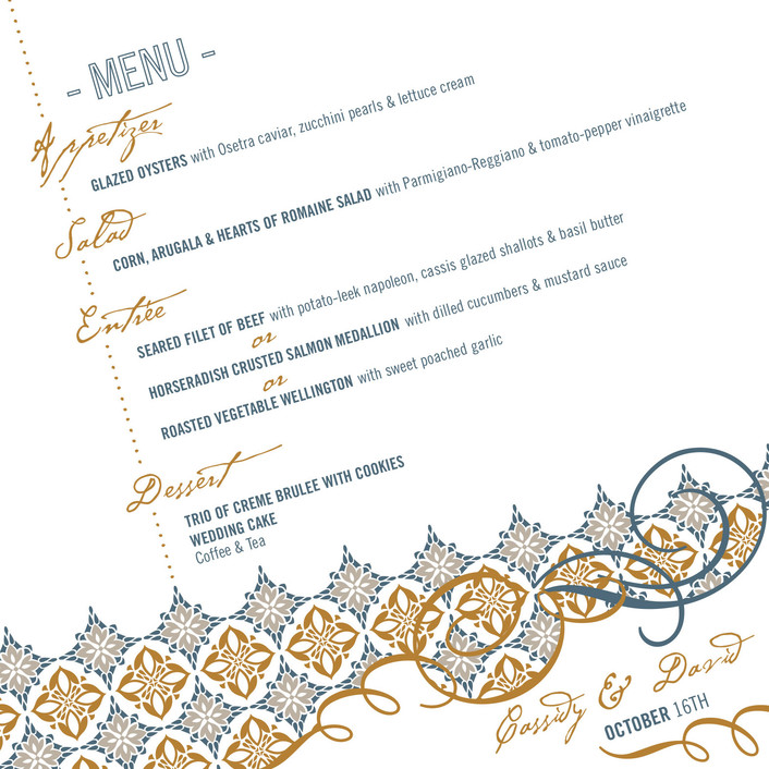 Fine Dining Menu Cards by Mandy Rider | Minted