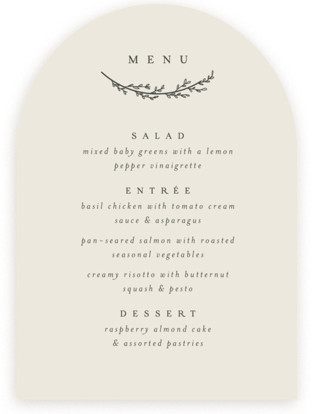 Wedding Menu Cards | Minted