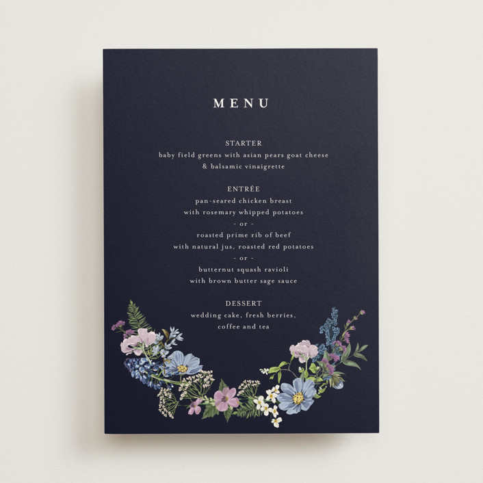 Lilac Bloom Menus by Susan Moyal | Minted