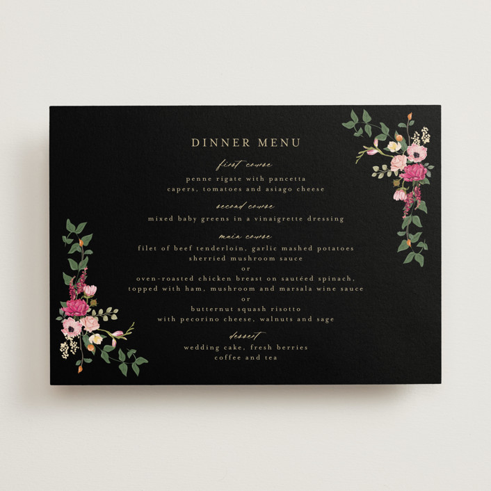 Meadow Love Menus by Susan Moyal | Minted