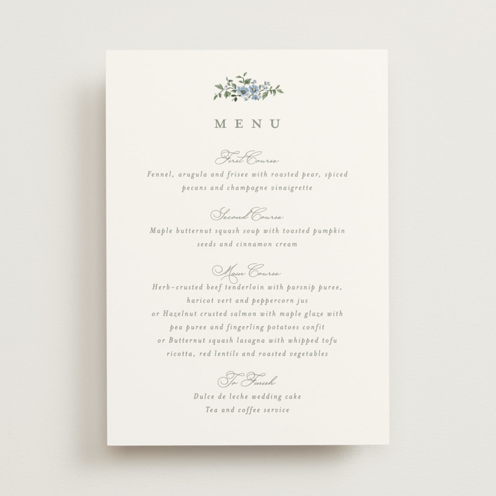 Foliage Crest Menus by Everett Paper Goods | Minted