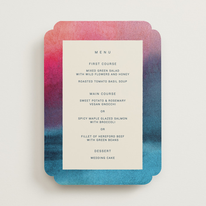 At Dusk Menus by Sumak Studio | Minted