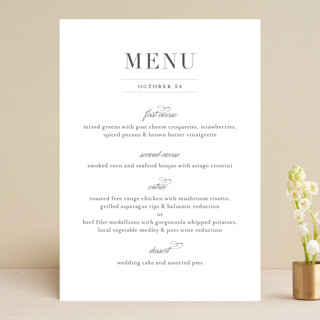 Classical Menu Cards by Jessica Williams | Minted