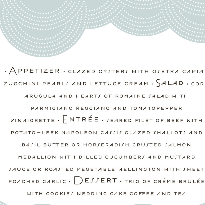 Pearls on a String Menu Cards by annie clark | Minted