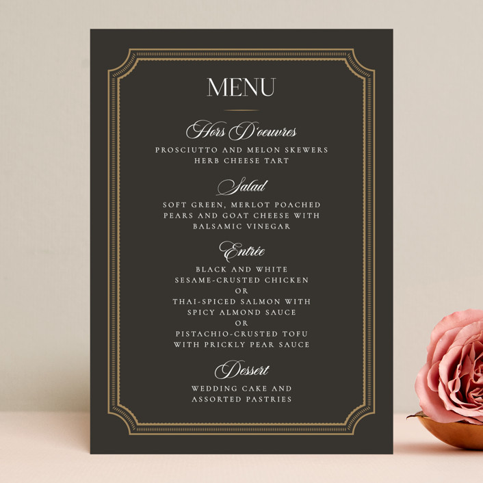 Arabesque Menus by Robert and Stella | Minted