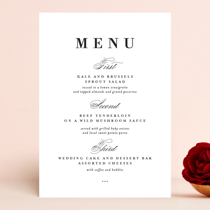 At Last Menus by Lauren Chism | Minted
