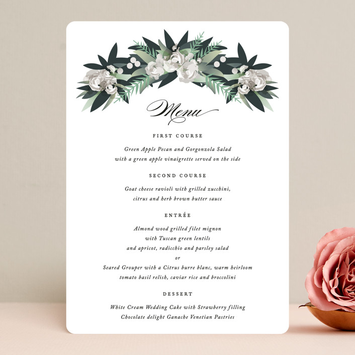 Wall Flower Menus by Jennifer Postorino | Minted
