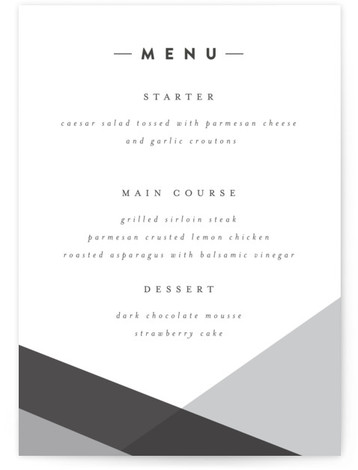 Al Fresco Foil-Pressed Menus by Haley Warner | Minted