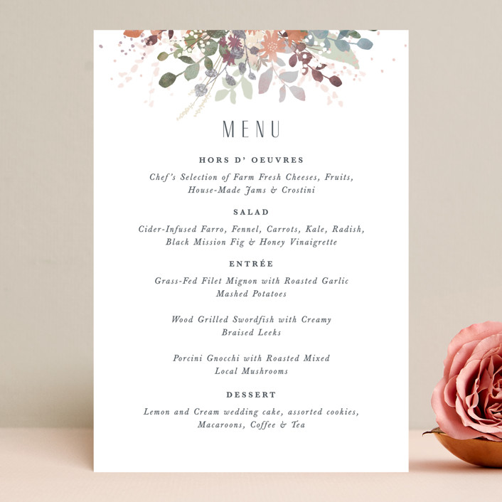 Golden Hour Menu Cards by Jennifer Wick | Minted