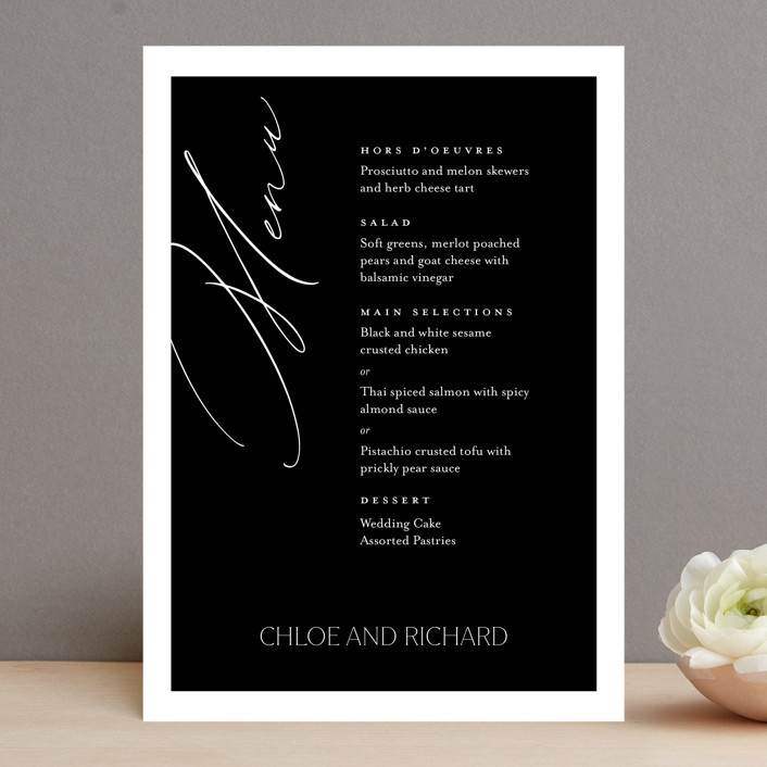 Boutique Menus by Eric Clegg | Minted