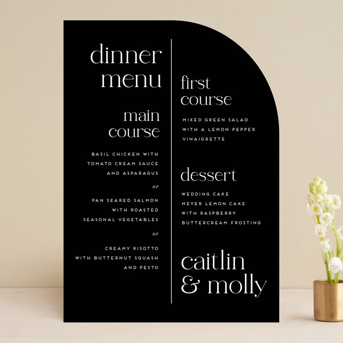 Split Line Menus by Amy Payne | Minted