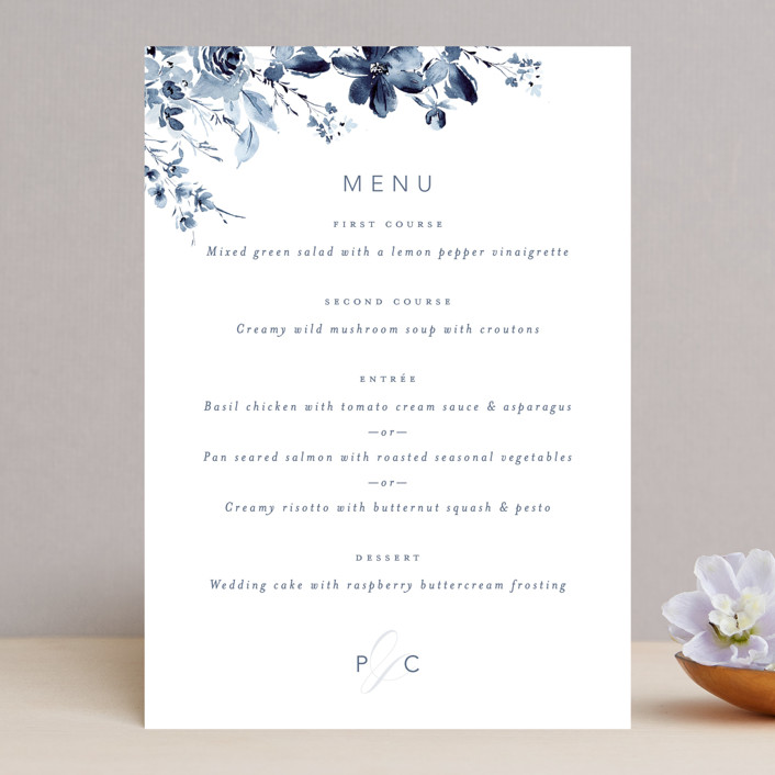 Love Story Menus by Leah Bisch | Minted