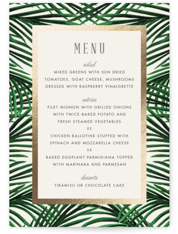 Wedding Menu Cards | Independent Artist Designs | Minted
