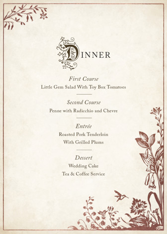 Story Book Foil-Pressed Menus by Jody Wody | Minted