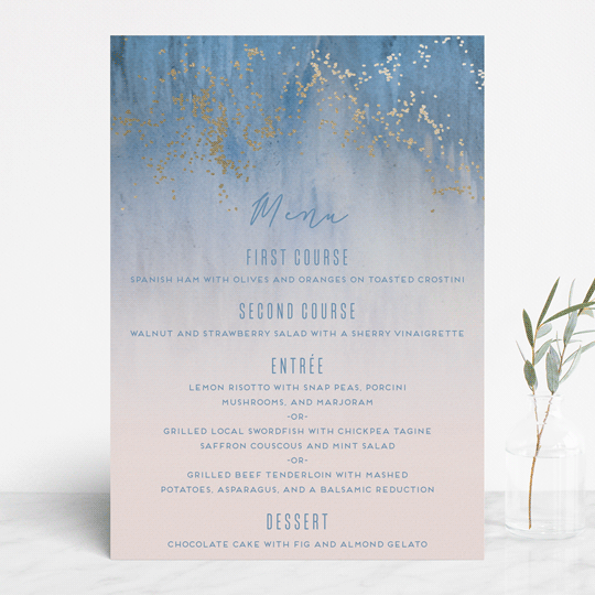 Midsummer Night Foil-Pressed Menus by Kaydi Bishop | Minted