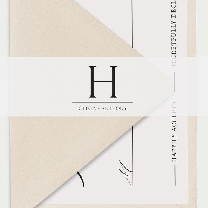 Classic Initial Vellum Belly Band Invitation Jackets and Overlays by ...