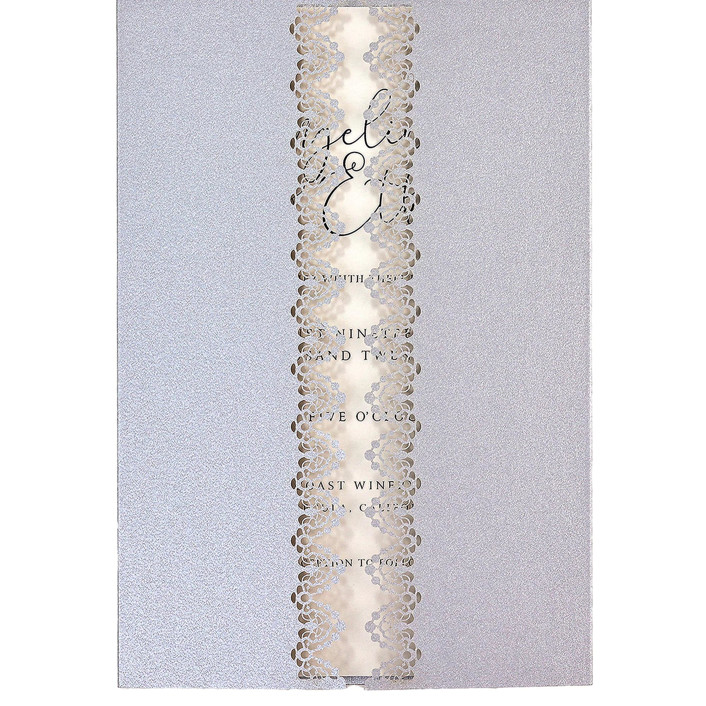 Silver Laser Cut Lace Covers | Set of 10 | Envelopes Included ...