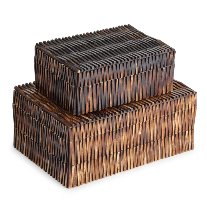 Winston Decorative Boxes, Set of 2 Decorative Storage by Gaurav Kohli ...