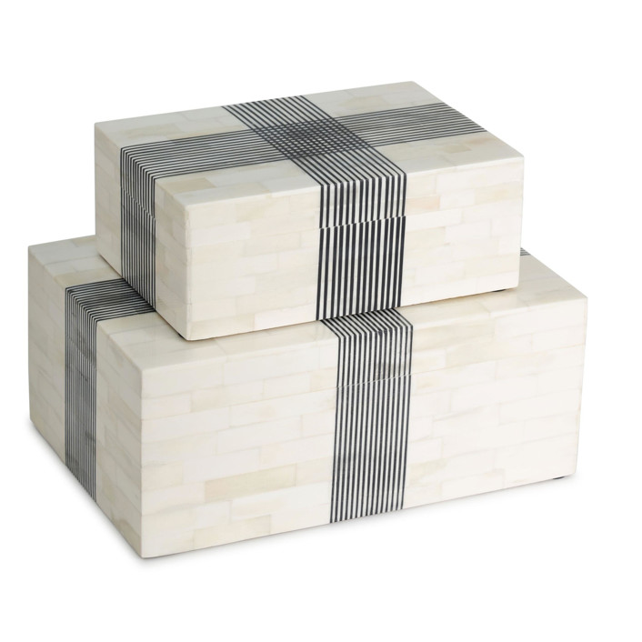 Riviera Decorative Boxes, Set of 2 Decorative Storage by Gaurav Kohli ...