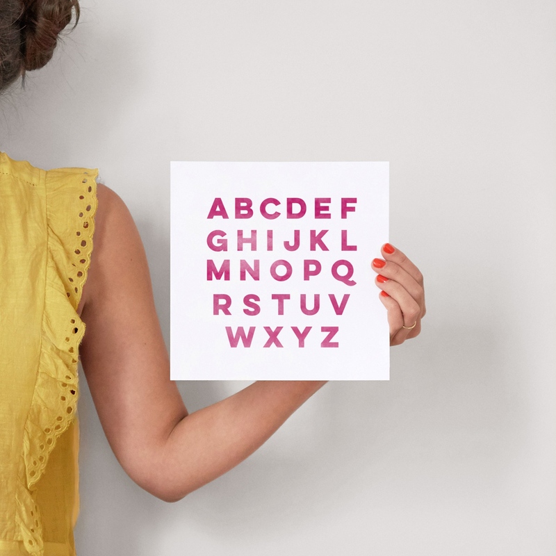 Watercolor Alphabet Wall Art Prints by Belia Simm | Minted